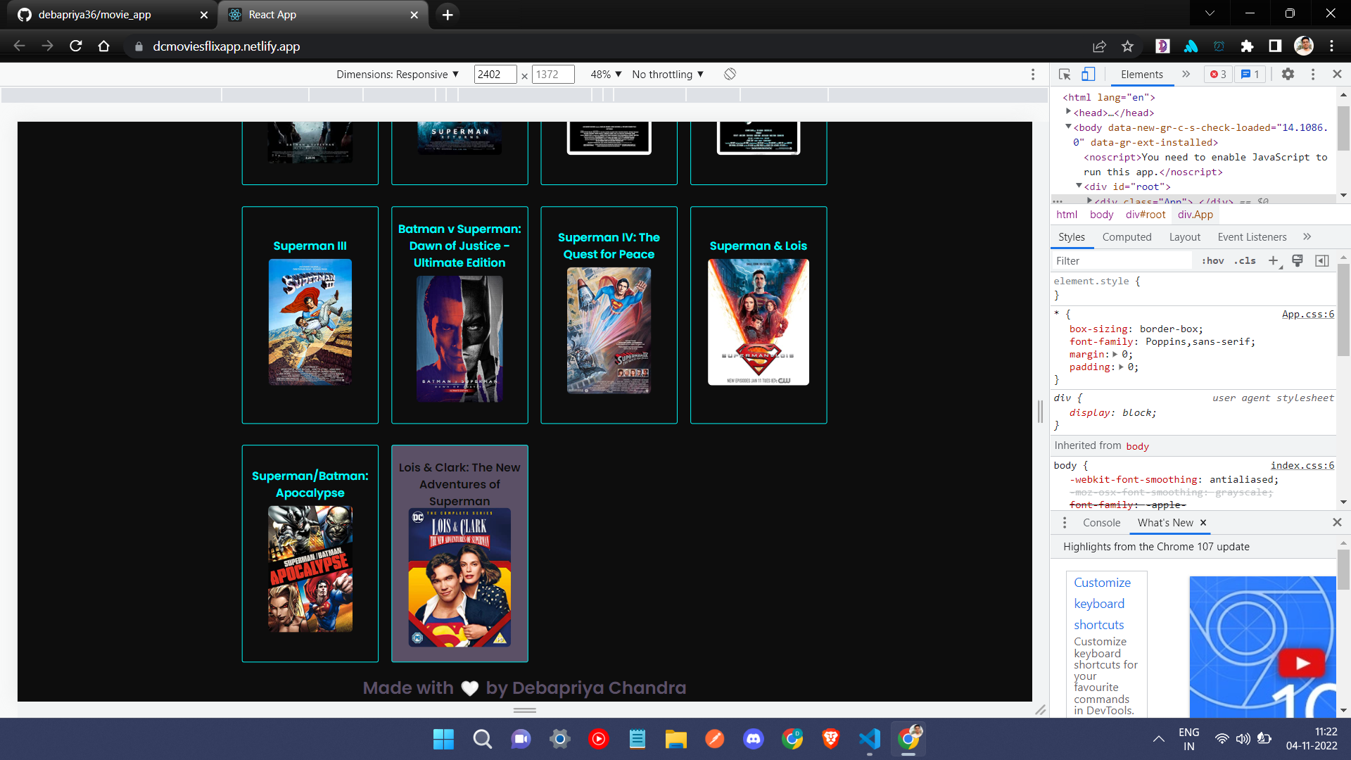 GitHub - debapriya36/movie_app: Made a React Movie Search WebSite, where user can easily search ...