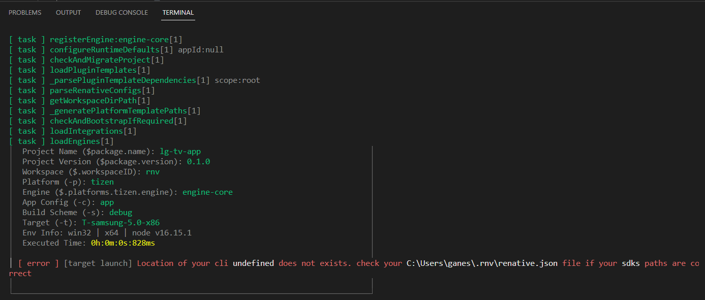 [Tizen TV] Location of your cli undefined does not exists. · Issue #926 · flexn-io/renative · GitHub