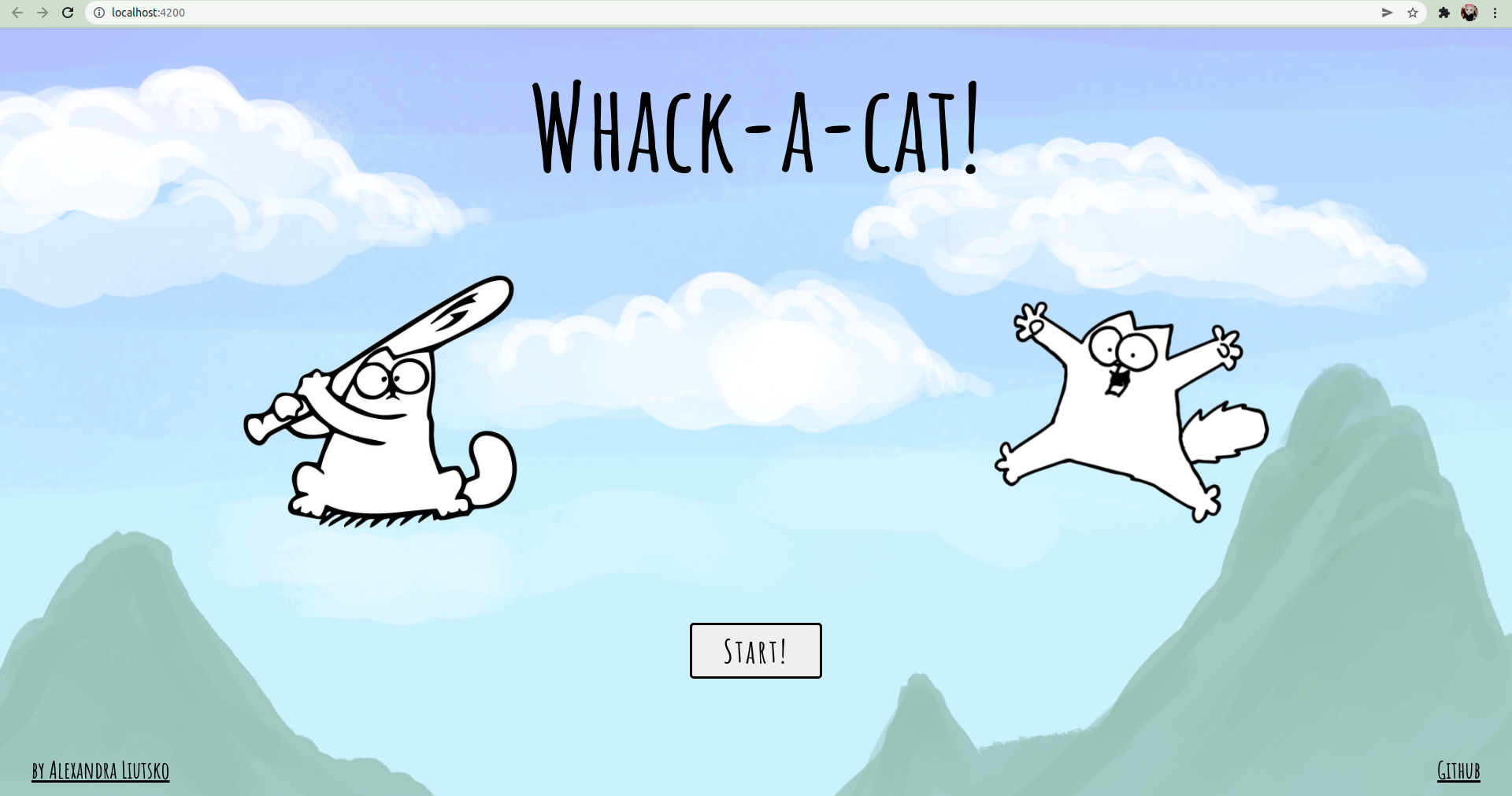 GitHub - alexandraliutsko/whack-a-cat: Funny browser game on JavaScript!