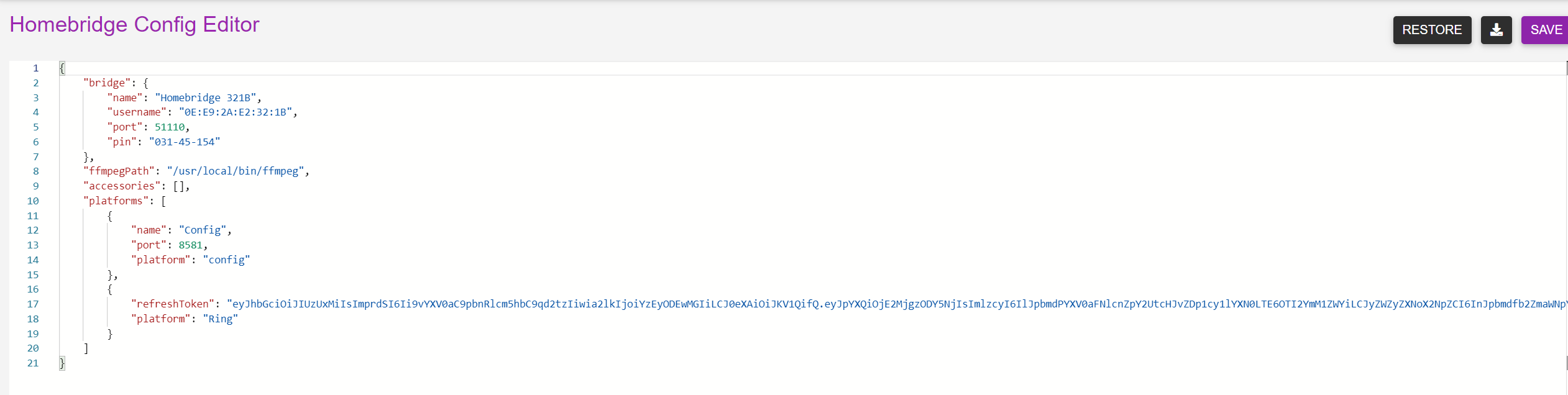 Streaming video only - ffmpeg was not found. See https://github.com/dgreif/ring/wiki/FFmpeg for ...