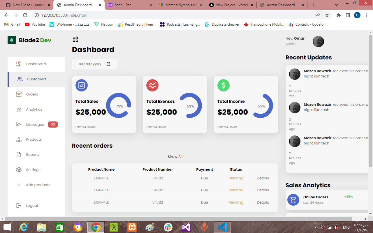 GitHub - omarmazin/Admin-Panel: An admin dashboard design allows you to ...