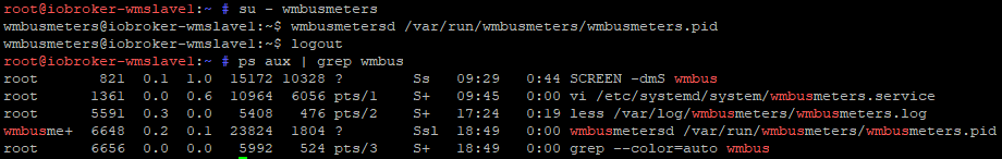 deamon is stopping just after starting - communication with im871a ...