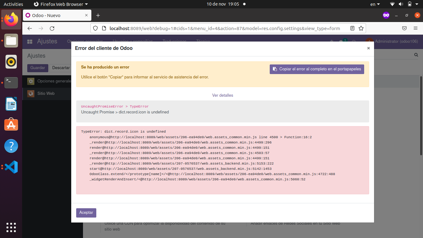 [ODOO15] Uncaught Promise > dict.record.icon is undefined // Uncaught Promise > QWeb2 - template ...