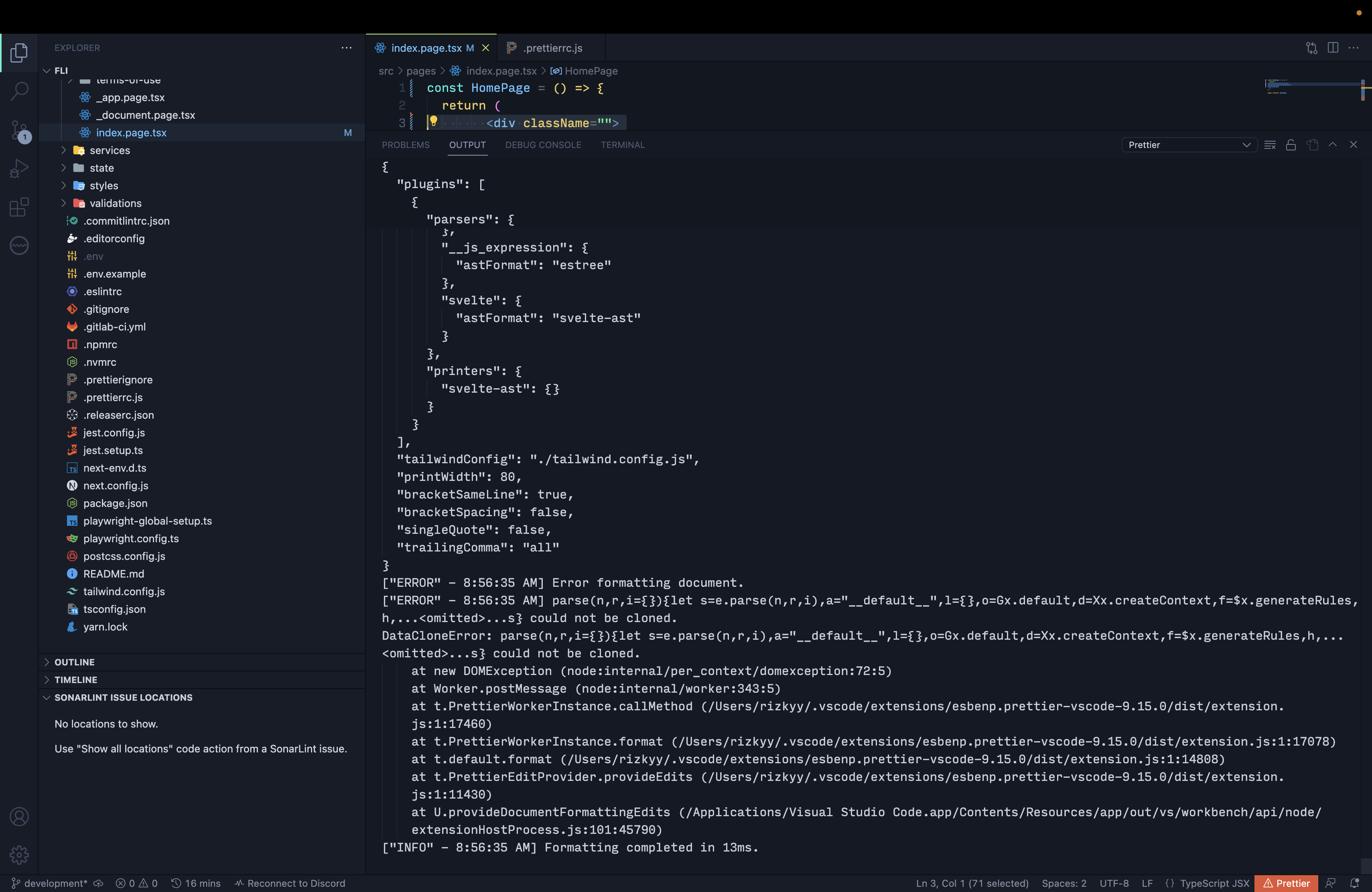 Prettier Cannot Save File With Extended Prettier Plugin Tailwindcss Plugin · Issue 173
