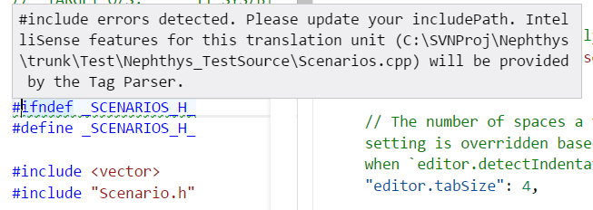 How to diagnose green squiggle appear under #include guard? · Issue ...