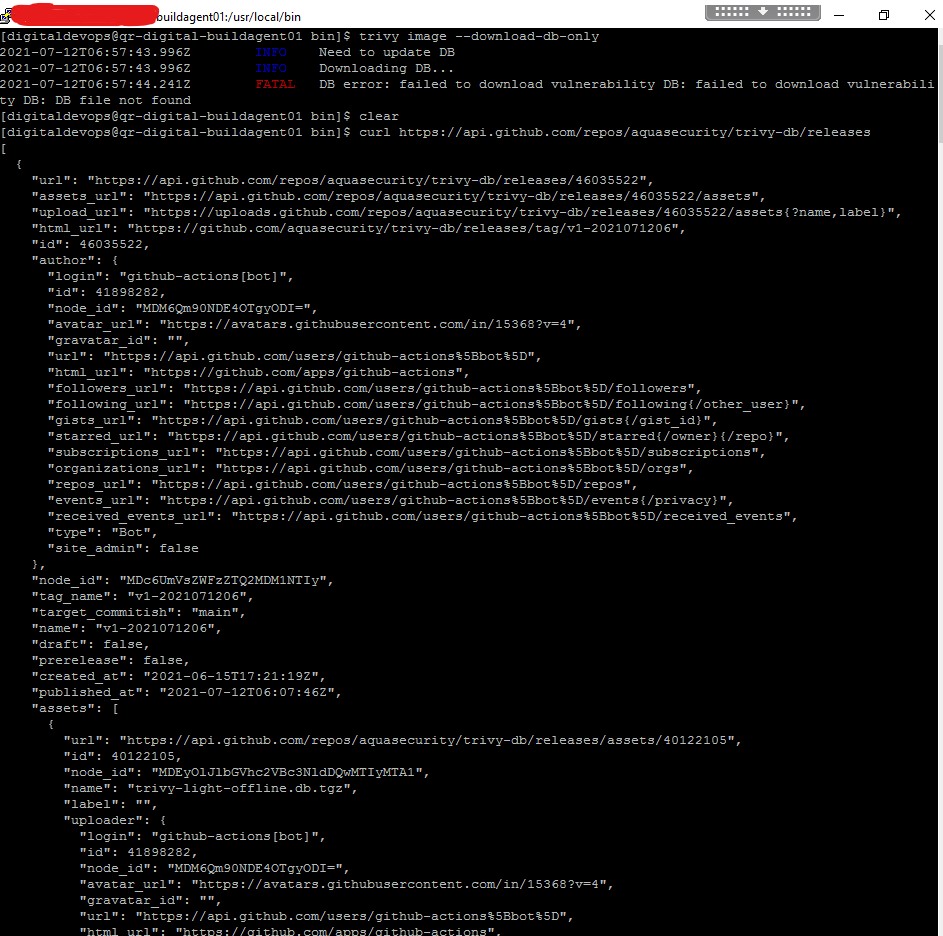 Failed to download Vulnerability DB: DB File not found · Issue #1108 · aquasecurity/trivy · GitHub