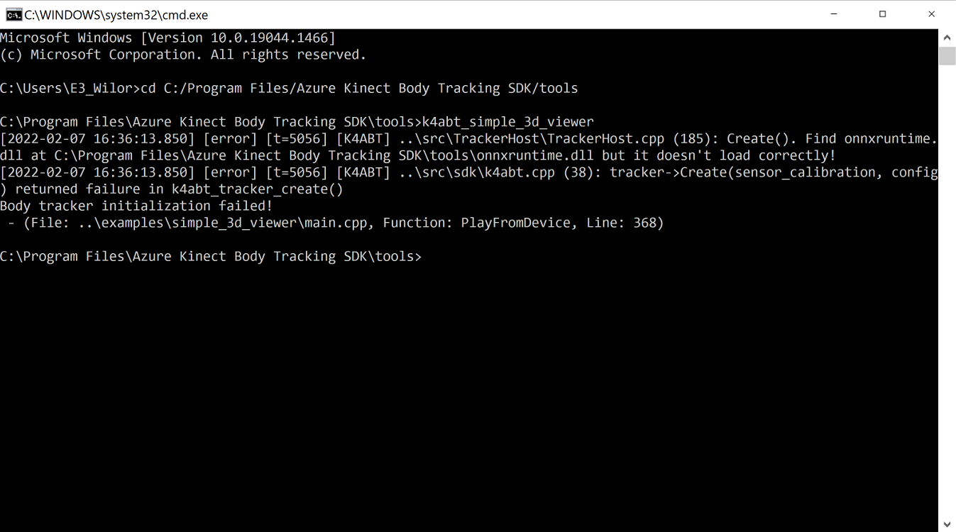 k4abt_simple_3d_viewer immediately close when open it · Issue #1741 · microsoft/Azure-Kinect ...