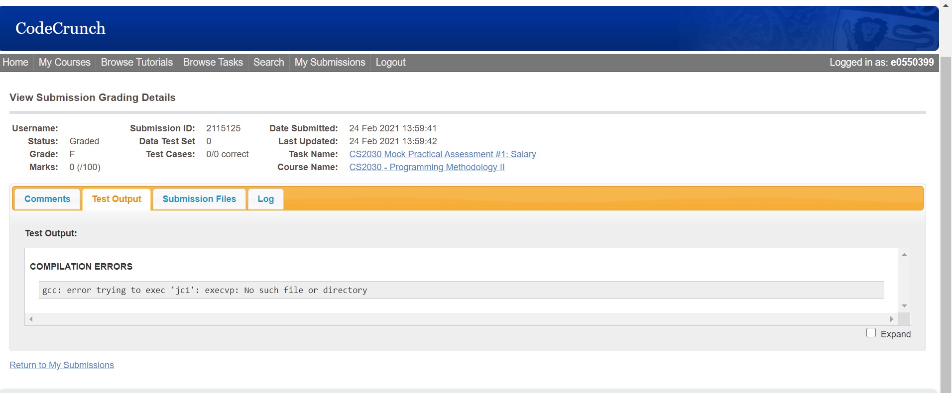 Compilation errors when submitting jar files on CodeCrunch · Issue #48 · nus-cs2030/2021-s2 · GitHub