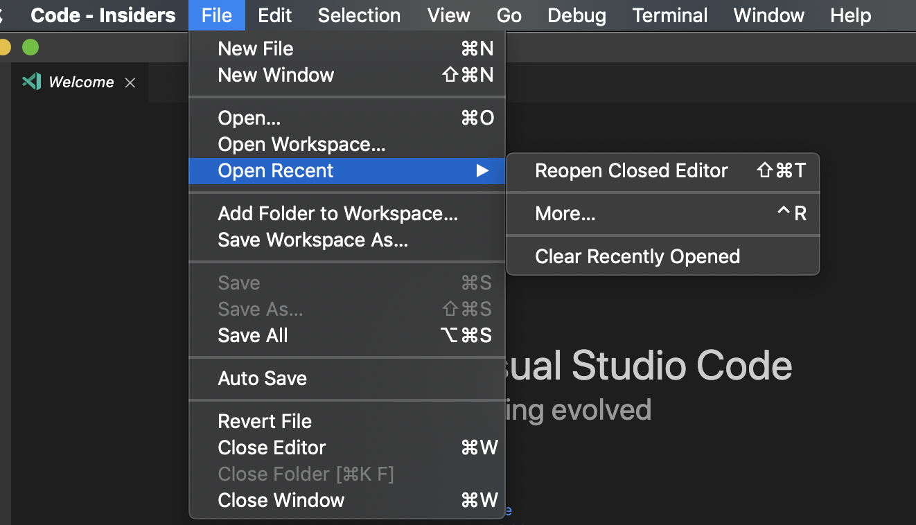 Getrecentlyopened Method Not Found · Issue 81643 · Microsoftvscode · Github