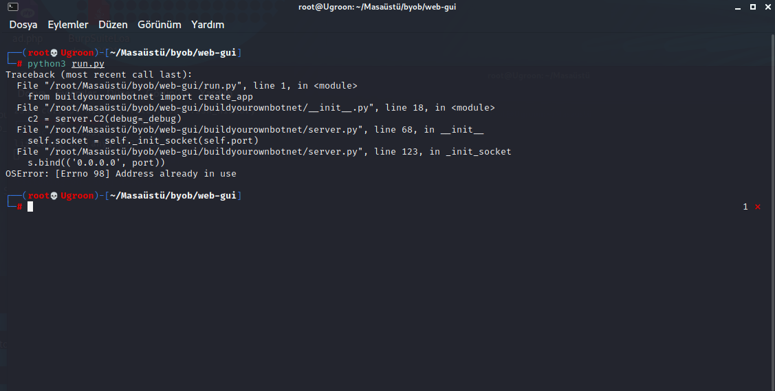 Web Gui Cannot Be Used A Second Time · Issue #481 · malwaredllc/byob ...