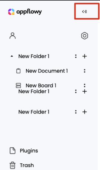 [FR] Fold or unfold the left side bar by clicking the button · Issue #1894 · AppFlowy-IO ...