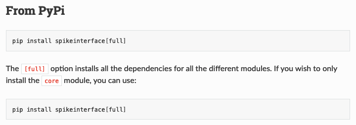 Issue with PYPI installation instructions on documentation site · Issue #361 · SpikeInterface ...