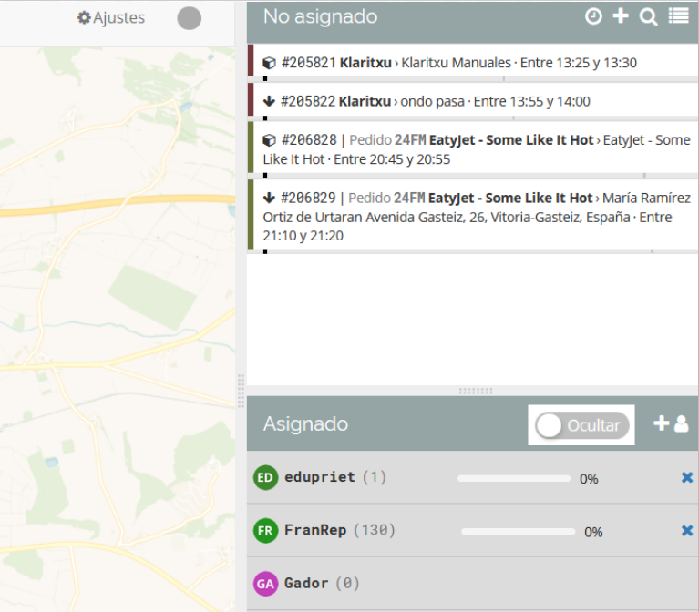 In order to facilitate dispatch with high volumes I want to be able to hide rider profiles with ...
