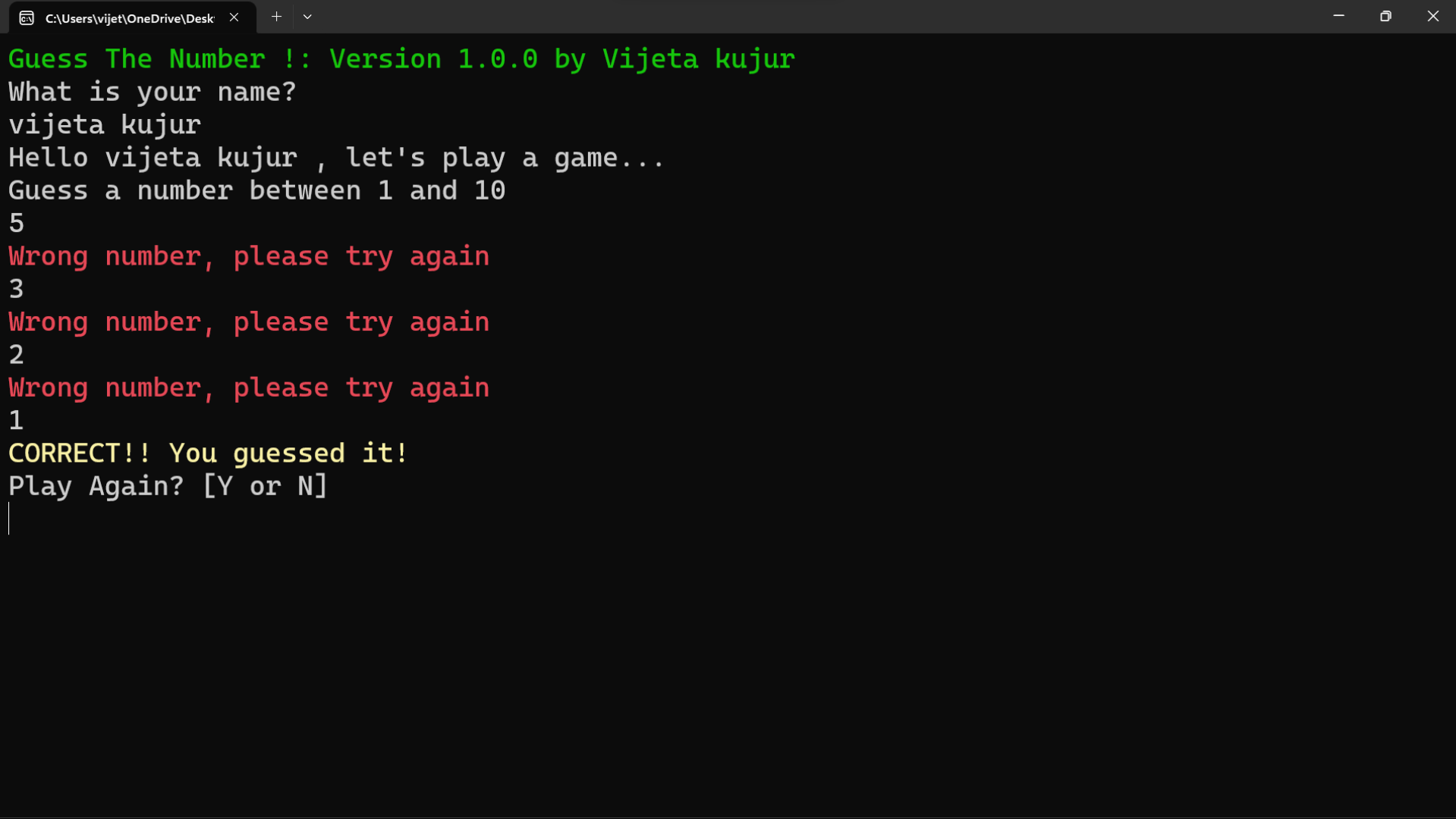 GitHub - vijetakujur/GuessTheNumber: This C# project, created in Visual Studio, is a fun and ...