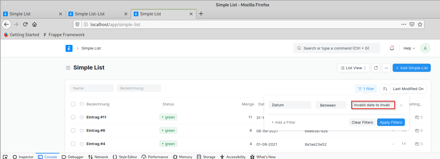 between doesn't work on indicator filters · Issue #14409 · frappe/frappe · GitHub