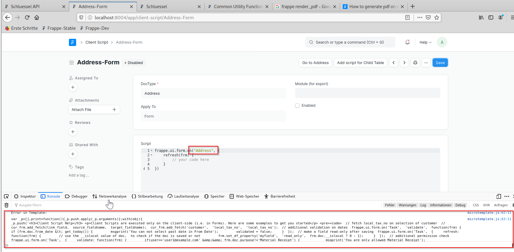 Saving Client Script produces Error in Console · Issue #14579 · frappe ...