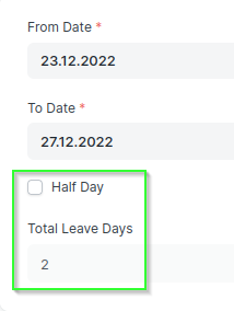 Leave Application: Total Leave Days wrong when Half Day Date is a ...