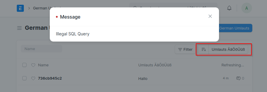 List View: Sorting does not work on fields with german Umlauts · Issue #18266 · frappe/frappe ...