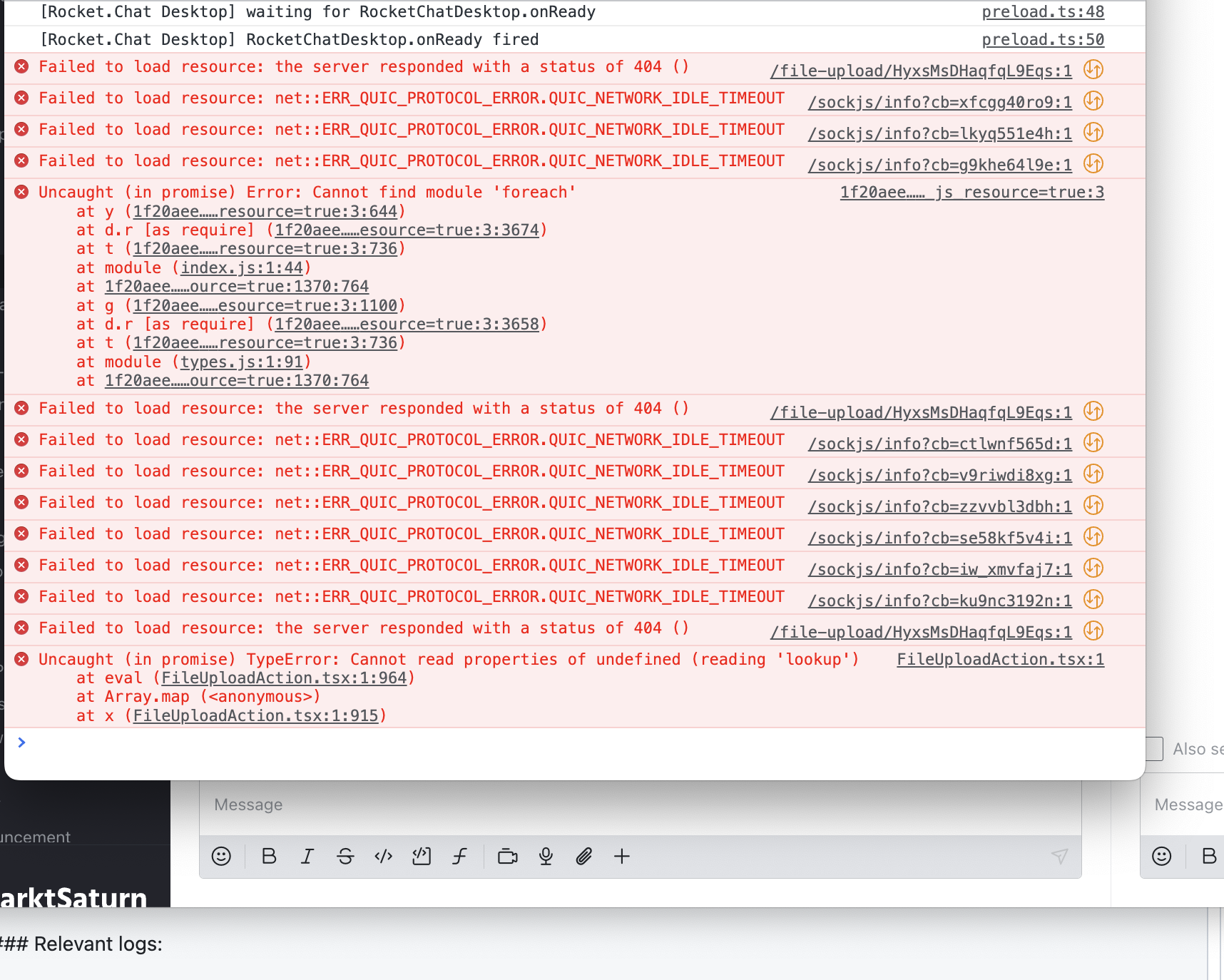 Unable to upload assets on web and desktop client · Issue #30162 · RocketChat/Rocket.Chat · GitHub
