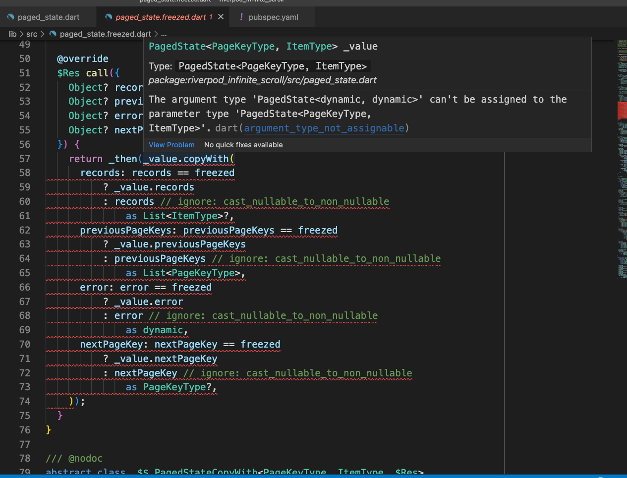 Cannot freeze Generic types · Issue #692 · rrousselGit/freezed · GitHub