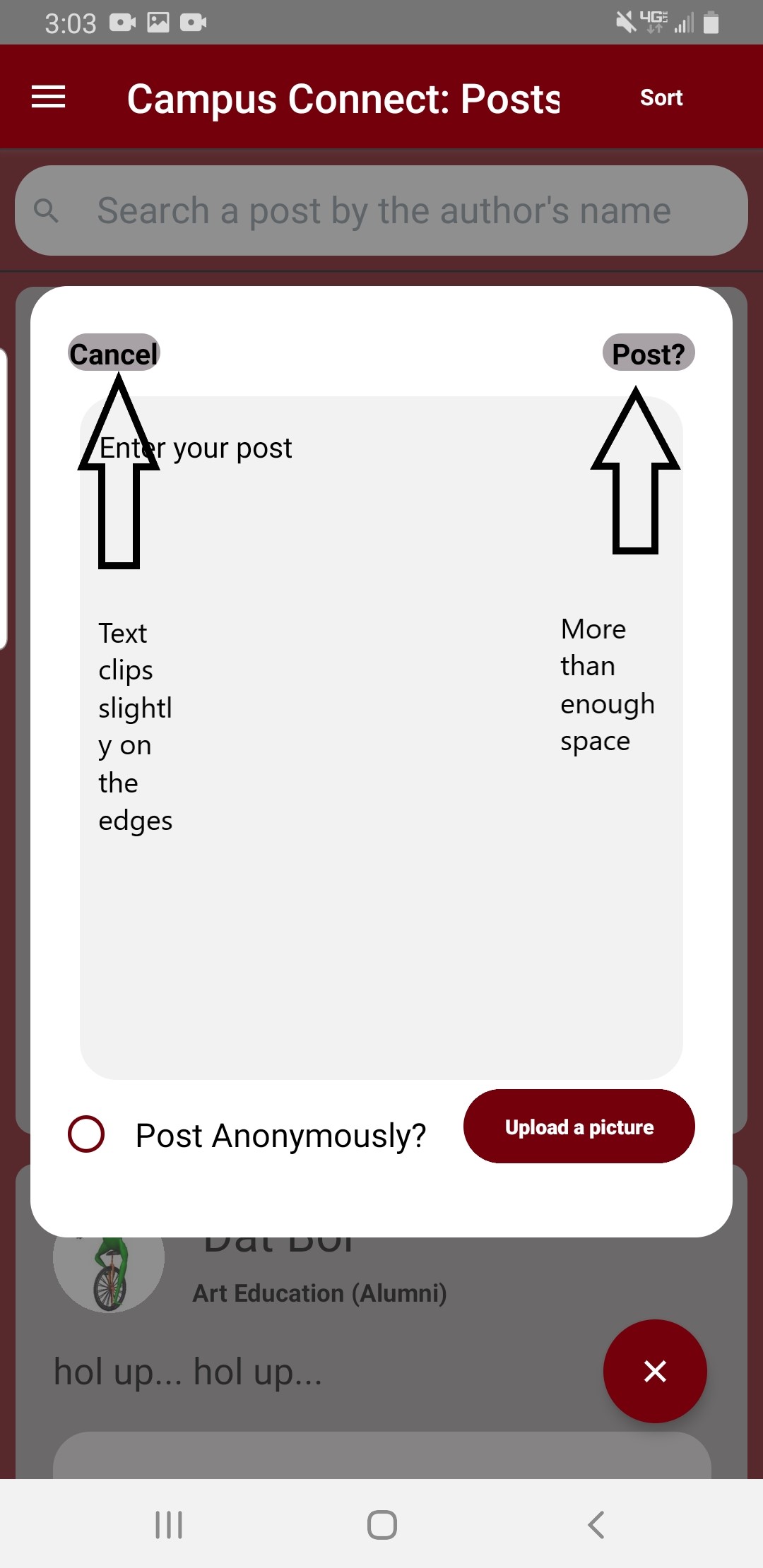 Combined Issue: Padding around BubbleText · Issue #213 · SCCapstone/CampusConnect · GitHub