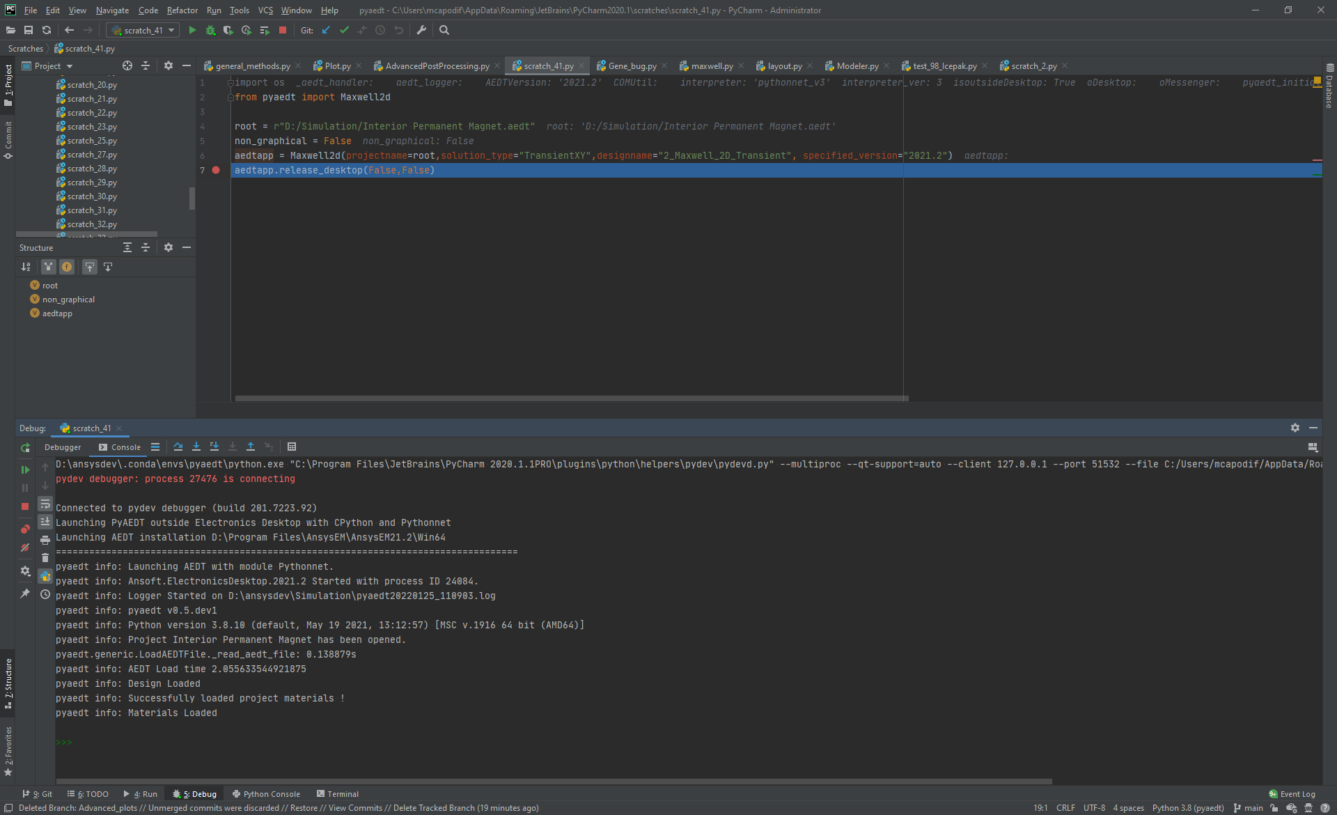 'NoneType' object has no attribute 'GetModule' · Issue #759 · ansys/pyaedt · GitHub