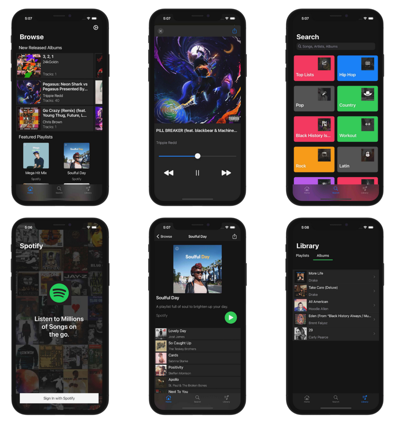 GitHub - picklekrem/SpotifyApp: Full featured Spotify like app written ...