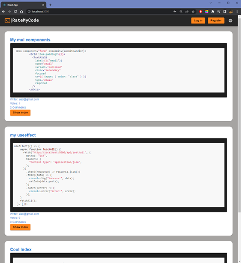 GitHub - tuomasmustakallio/RateMyCode: Website for posting code snippets and rating other ...