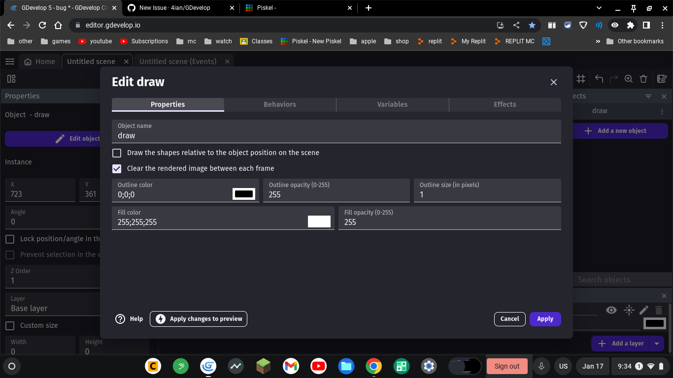 line function broken - shape painter · Issue #4840 · 4ian/GDevelop · GitHub