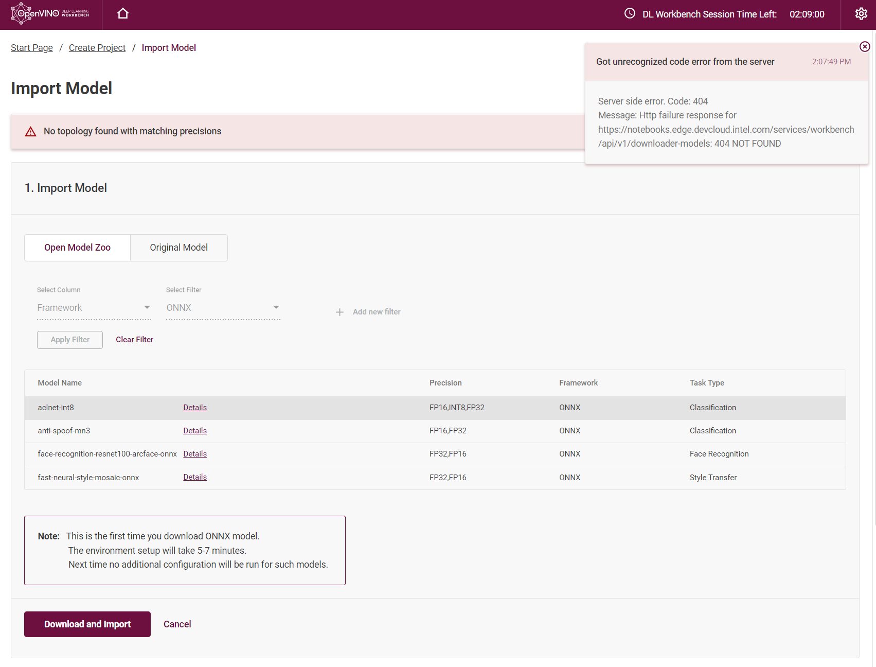 openvino/workbench 2022.1 fails to download aclnet-int8 model · Issue #92 · openvinotoolkit ...