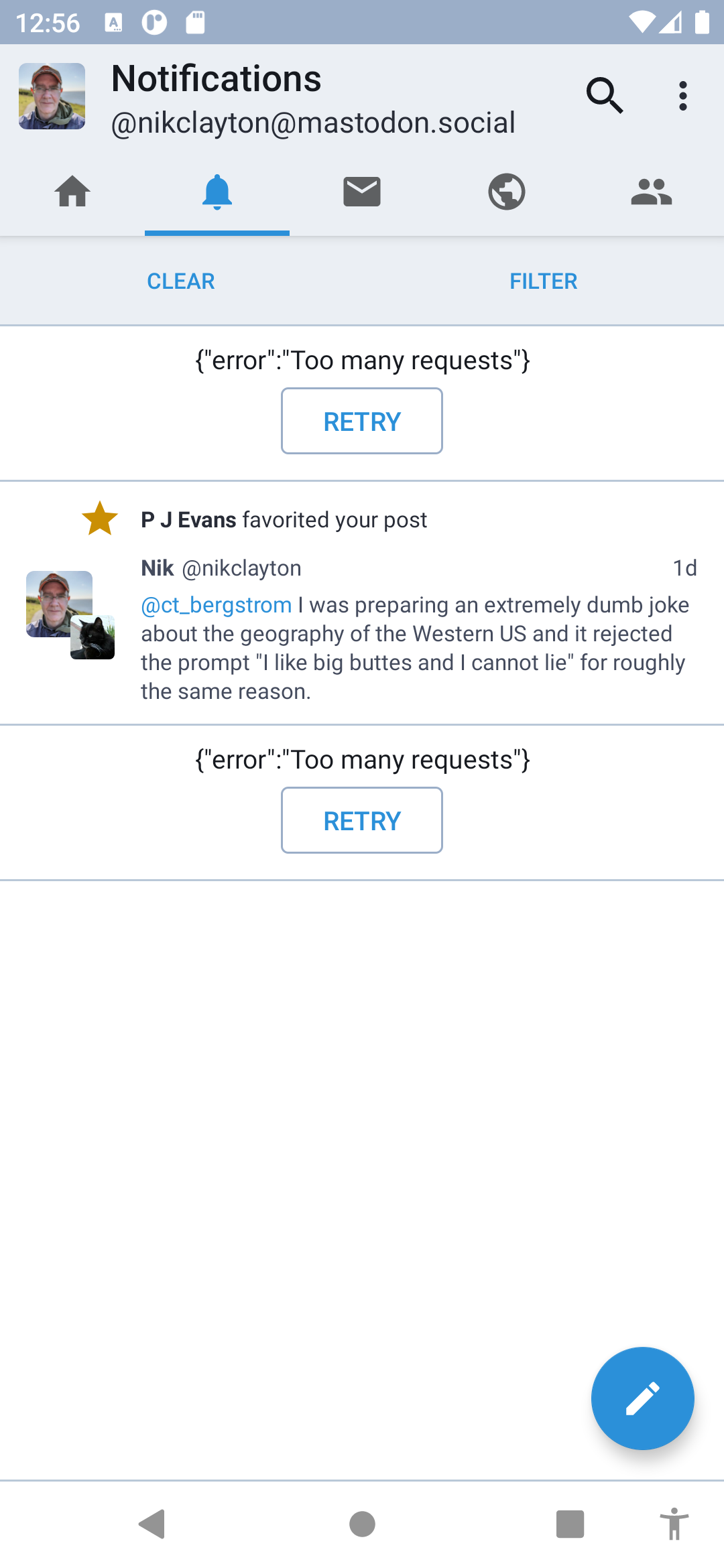 Error message handling for notifications still needs work · Issue #3445 · tuskyapp/Tusky · GitHub
