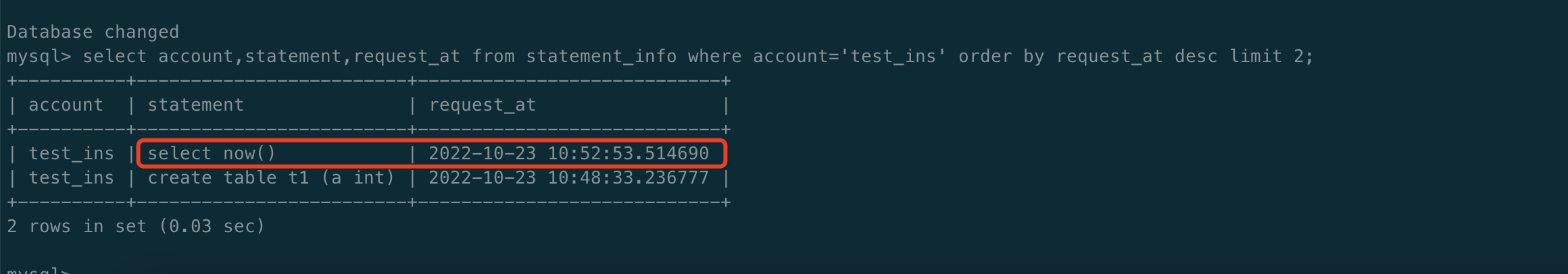 [bug] The Time Recorded In The `system Statement Info` Table Is Incorrect · Issue 5862