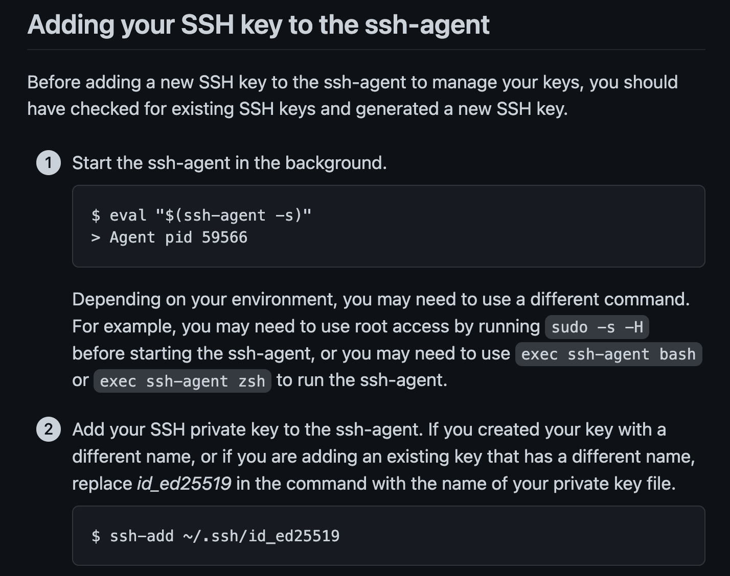 Macos Instructions On Linux Instructions For Ssh Authentication · Issue 21770 · Github Docs