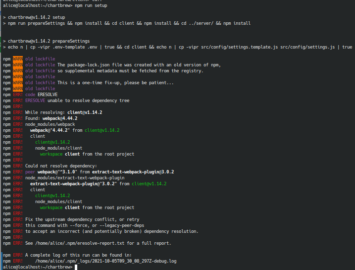 Can't run on OpenSuse · Issue #101 · chartbrew/chartbrew · GitHub