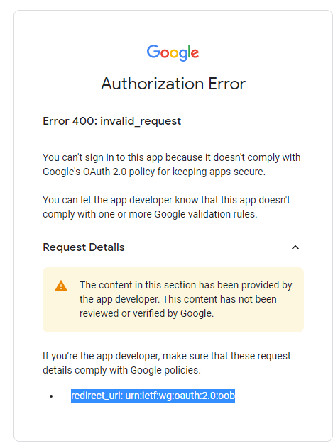 Can't Authenticate · Issue #3 · lewangdev/youtube-drive · GitHub