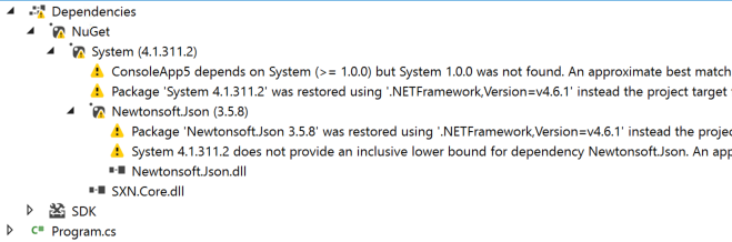 Package does not get warning symbol even though it fails to install ...