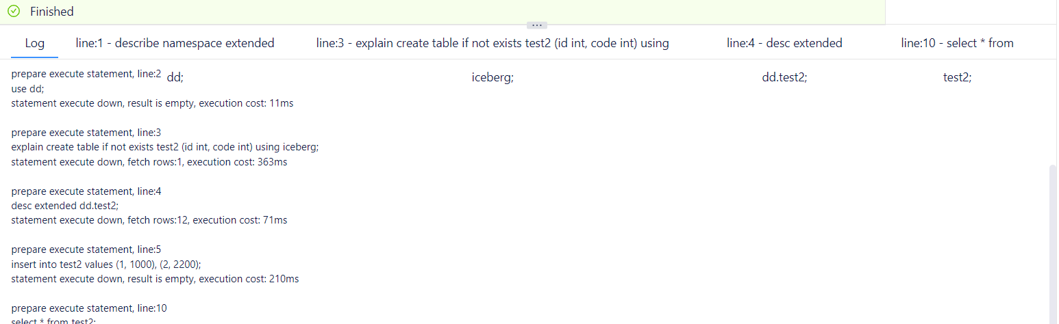 [Improvement][AMS]: Improvement frontend experience of terminal log · Issue #736 · apache/amoro ...