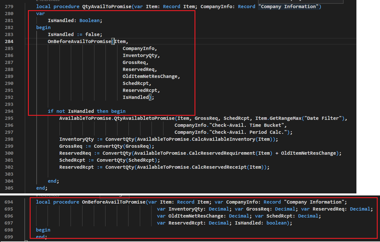 [Event Request] CodeUnit 311 - Item-Check Avail. - QtyAvailToPromise ...