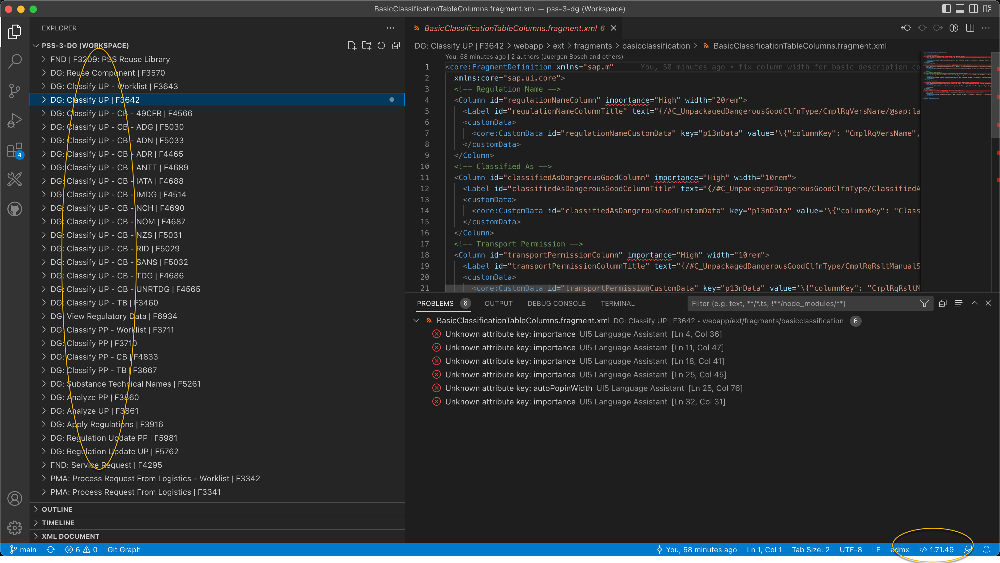 Hard-coded (1.71.x) version if VSCode Workspace has multiple Projects · Issue #537 · SAP/ui5 ...