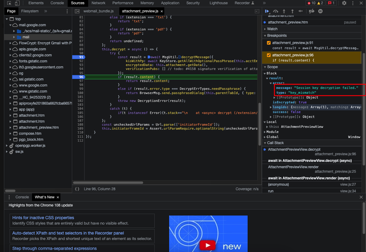 more properly display errors when decrypting attachments · Issue #3464 · FlowCrypt/flowcrypt ...