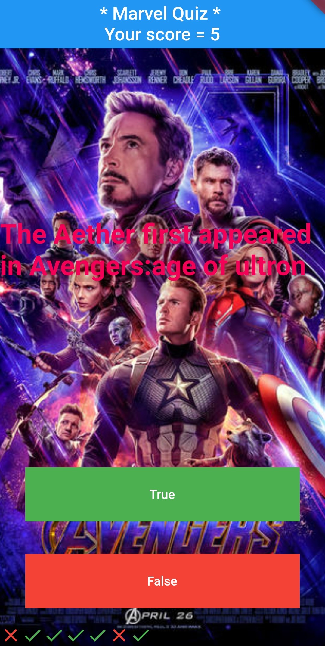 GitHub - Ayank-Kumar/flutter_Marvel_Quiz