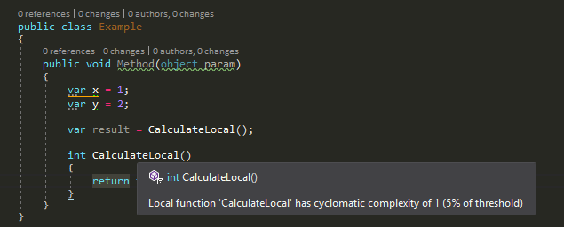 Support for C# 7 Local Functions · Issue #128 · MrJul/ReSharper.EnhancedTooltip · GitHub