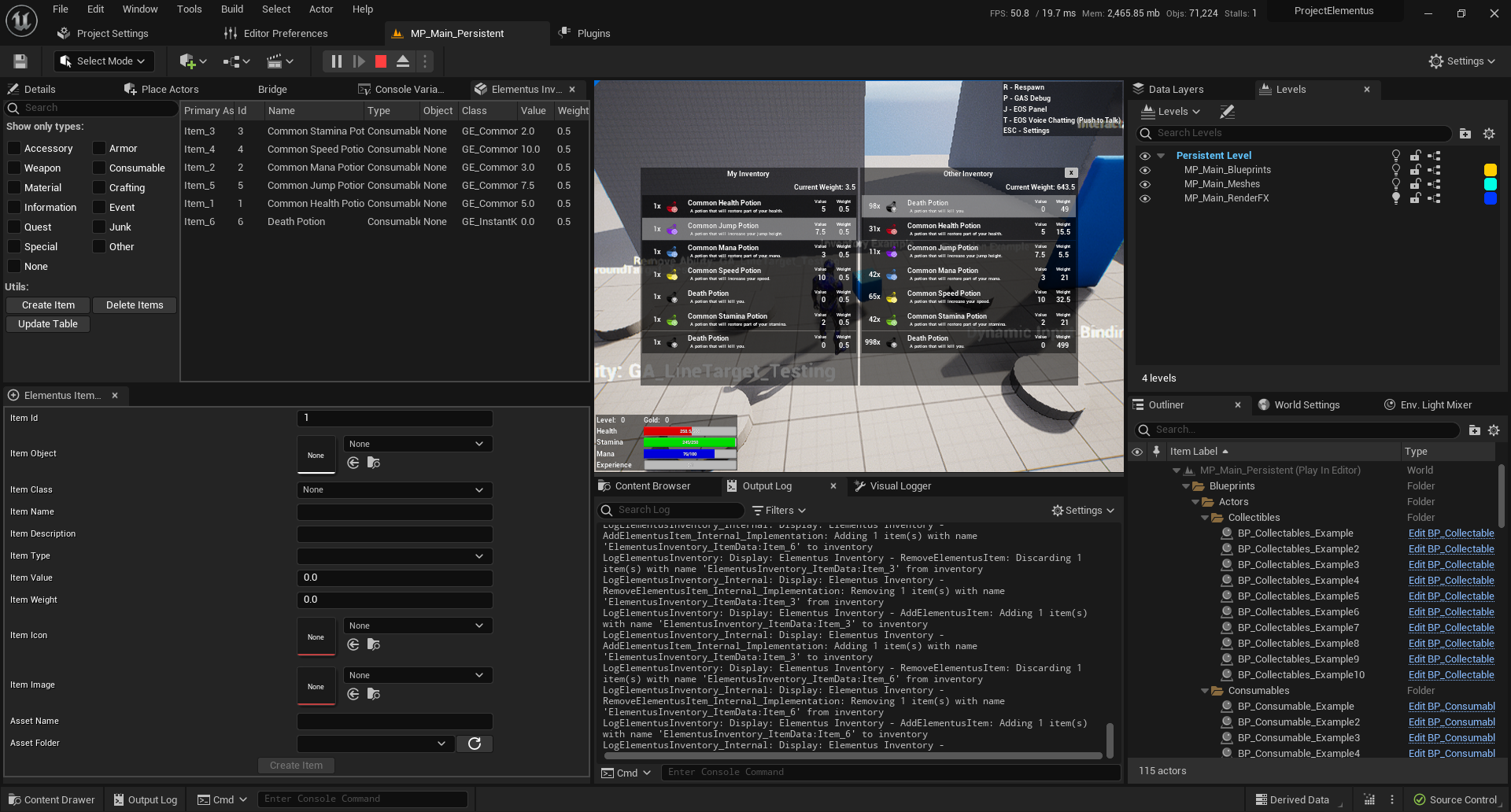 GitHub - lucoiso/UEElementusInventory: Unreal Engine plugin that provides a Data-Driven ...
