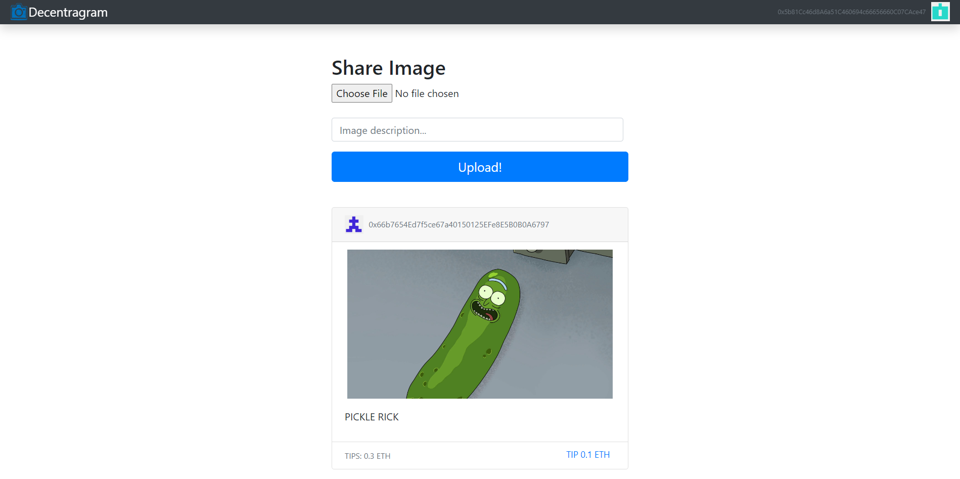 GitHub - TheHarshKadam/Decentragram: Decentragram is a Decentralized Instagram Clone developed ...