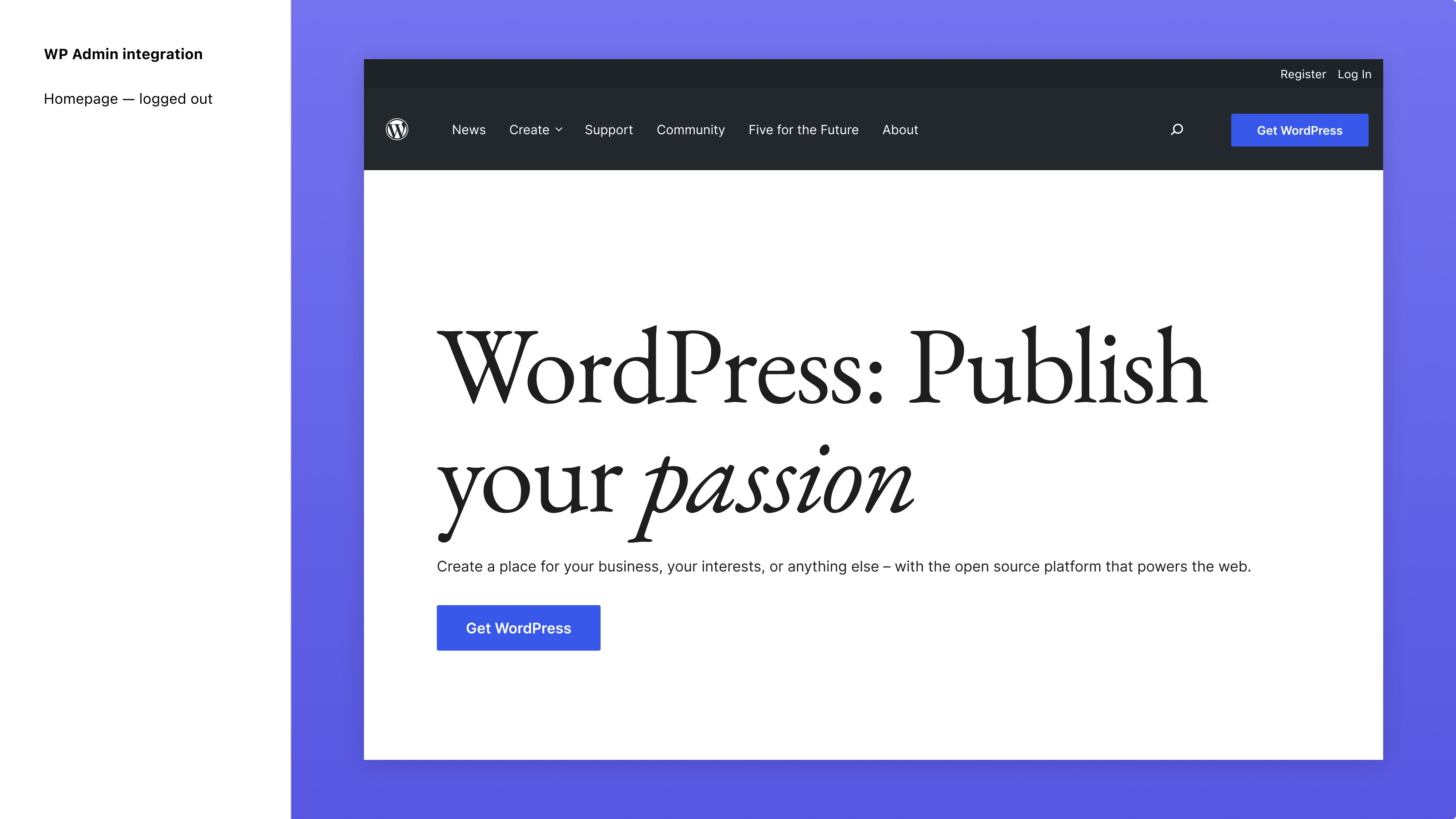 Simplifying the wp-admin bar that appears above the site navigation · Issue #252 · WordPress ...