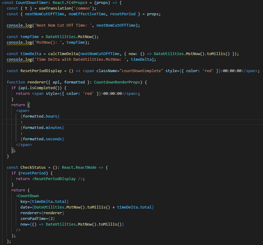 react-countdown Helper function 'calcTimeDelta' returning wrong delta with different Timezone ...