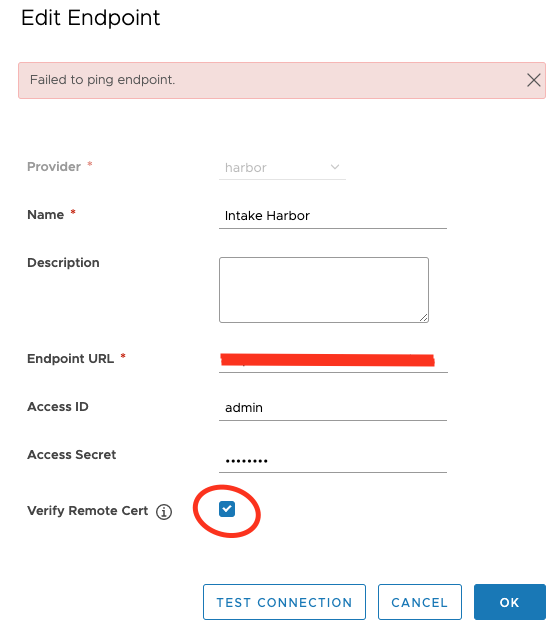 Cannot add a replication rule between two Harbor instances · Issue #14721 · goharbor/harbor · GitHub