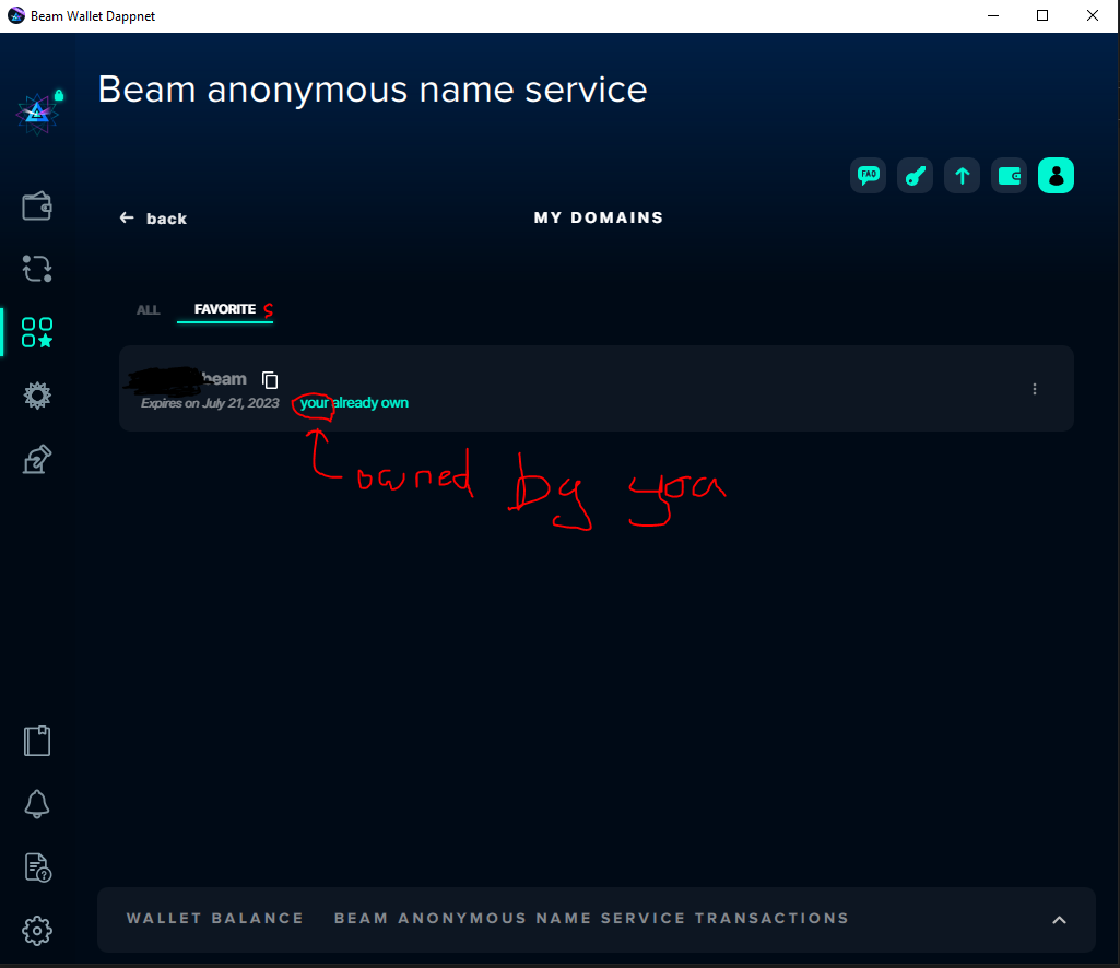 BANS: My Domain, "All Filter" not updating · Issue #972 · BeamMW/beam-ui · GitHub