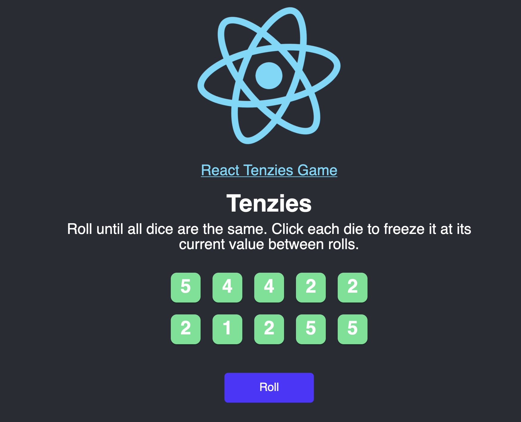GitHub - japanihon/AYM-Tenzies: React Tenzies Game