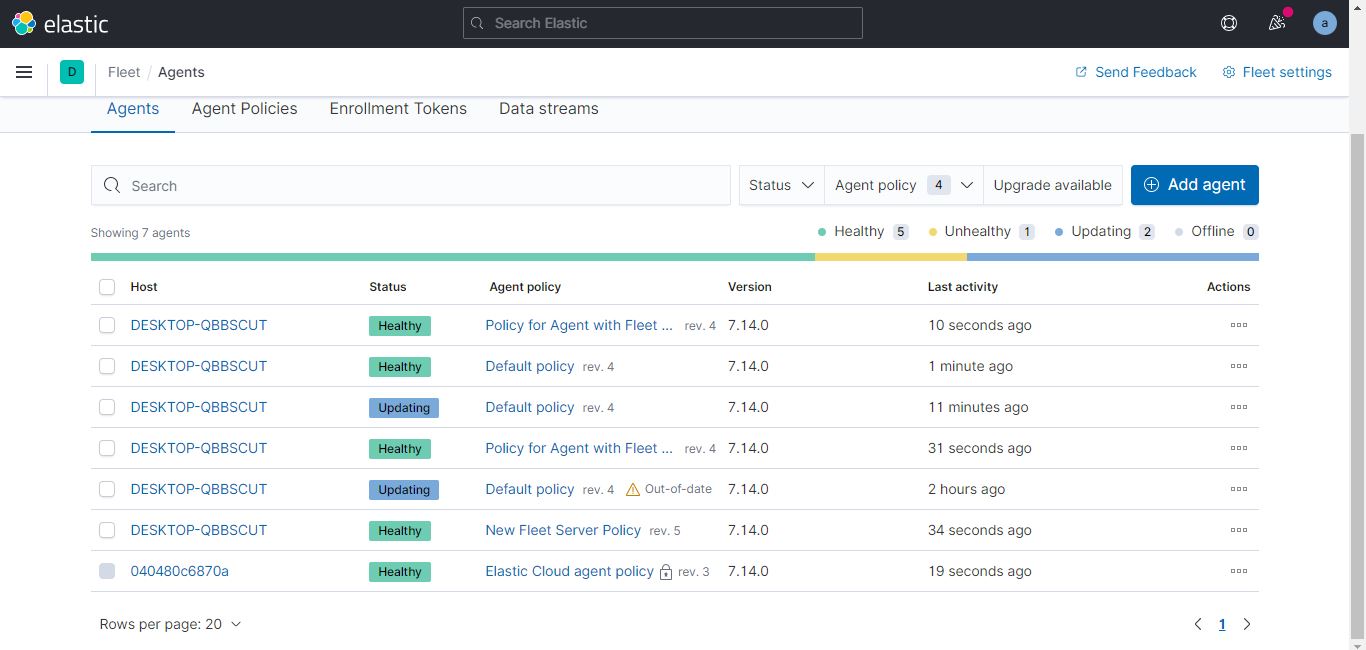 Fleet Server agent stuck in updating state on triggering unenrollment from Kibana UI · Issue ...